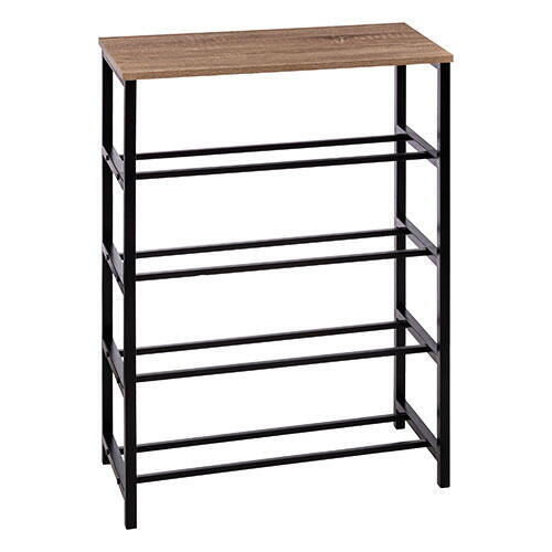 Aliaj skoreol m/ 4 hylder - Metal & MDF | Køb nu